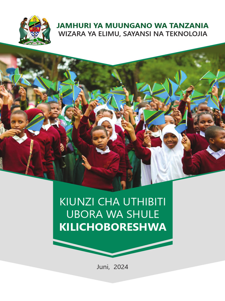 Kiunzi Cha Uthibiti Ubora Wa Shule | PDF