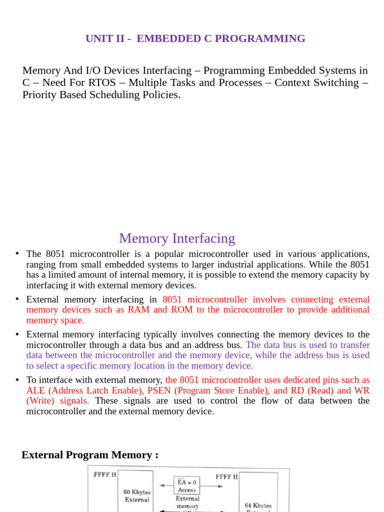 UNIT II Memory Interfacing | PDF | Microcontroller | Computer Memory