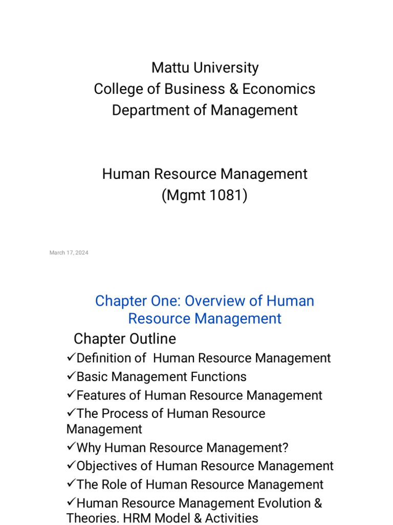 HRM Lecture Note | PDF | Recruitment | Human Resource Management