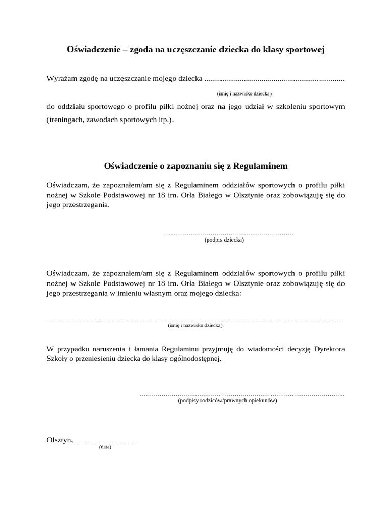 OÅ wiadczenie | PDF