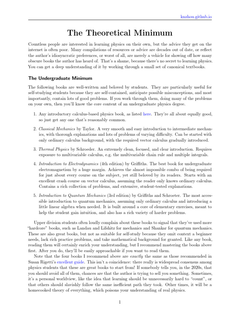 Minimum | PDF | Physics | Mechanics