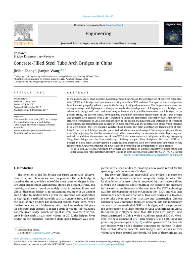 Concrete-Filled Steel Tube Arch Bridges in China | PDF | Bridge | Truss