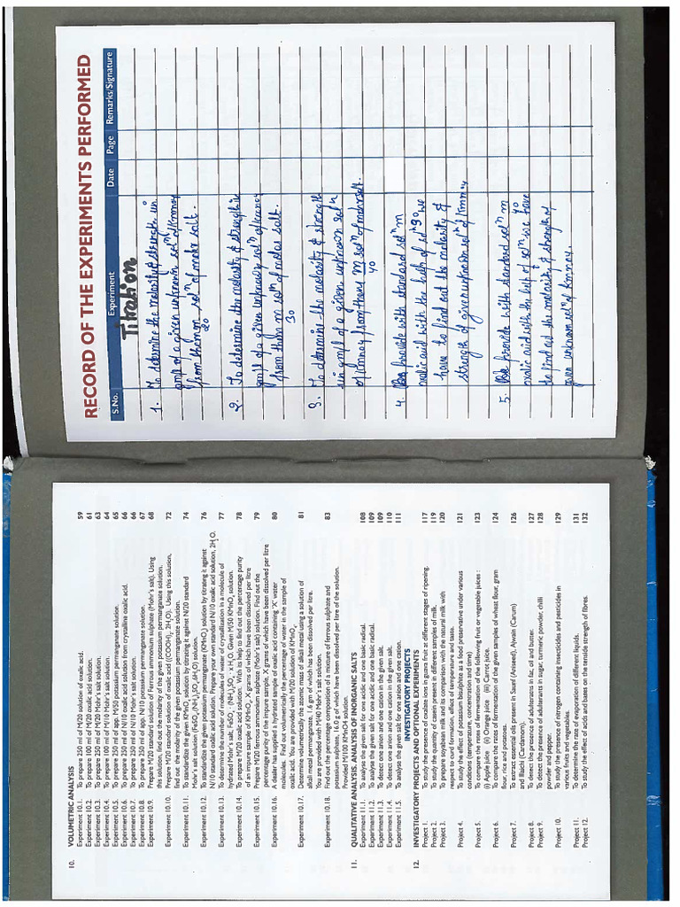 Chemistry Practical File - Removed | PDF