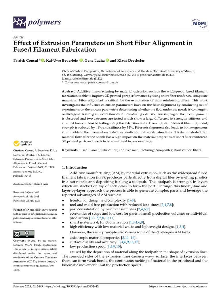 Polymers 13 02443 v2 | PDF | Composite Material | Extrusion