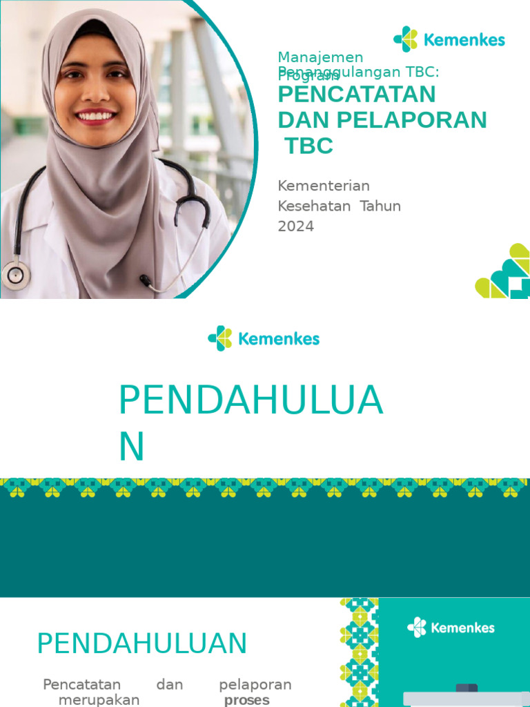 Materi Pencatatan & Pelaporan TBC - Asli - 33slide | PDF