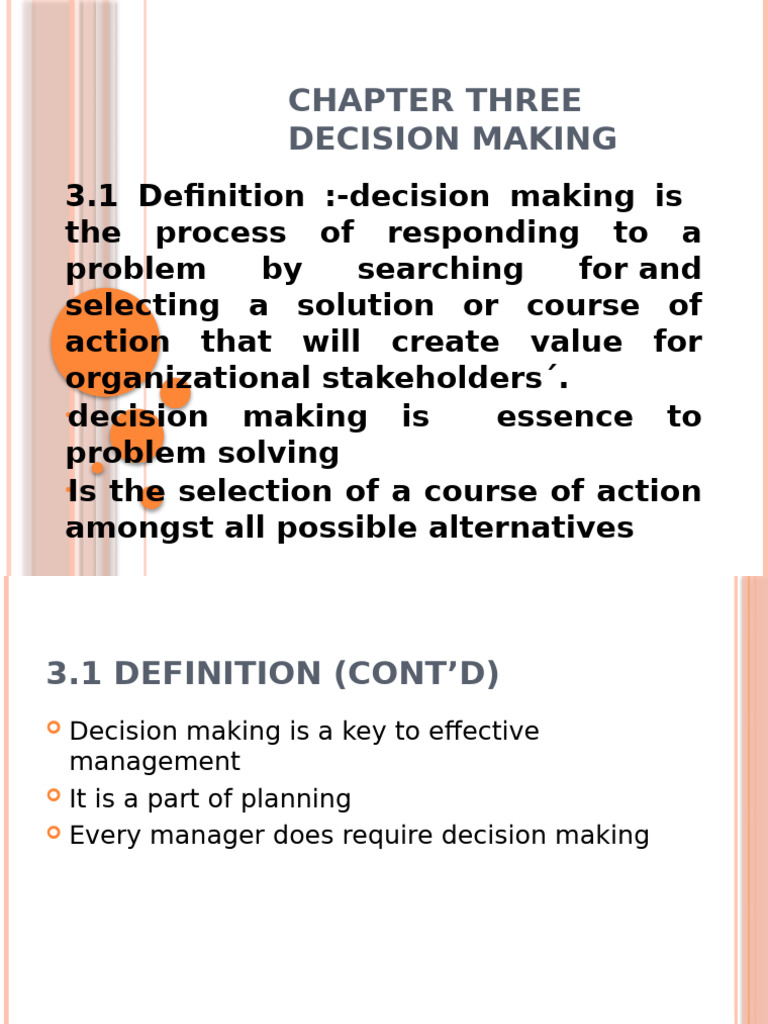3 Decision Making | PDF | Decision Making | Psychological Concepts
