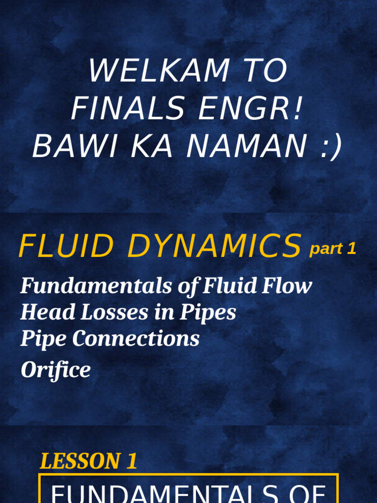 Lesson 1 Fundamentals of Fluid Flow | PDF | Flow Measurement | Fluid Dynamics