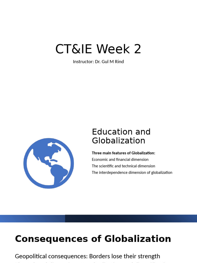 CT&IE Week 2 (1) | PDF | Globalization | Economies