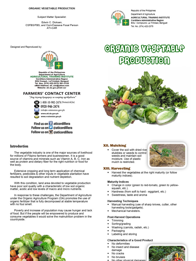 Organic Vegetable Production | PDF | Vegetables | Agriculture