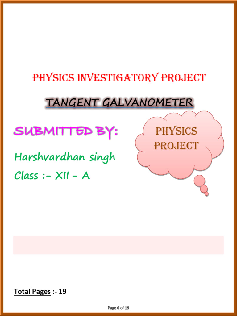 Physics Final Project For Harsh | PDF | Earth's Magnetic Field ...