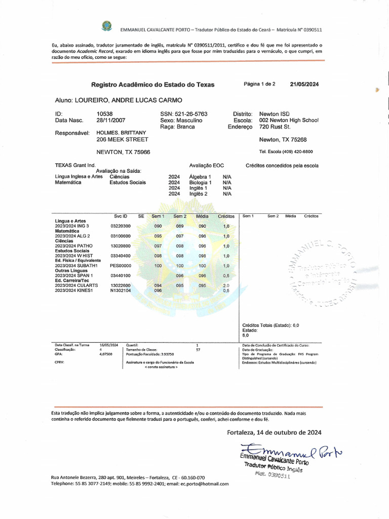 Histórico2024 TEXAS André | PDF