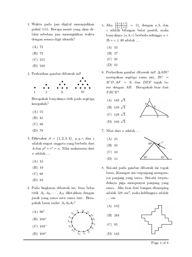 Latihan Soal 6 - MATEMATIKA SMA Favorit | PDF
