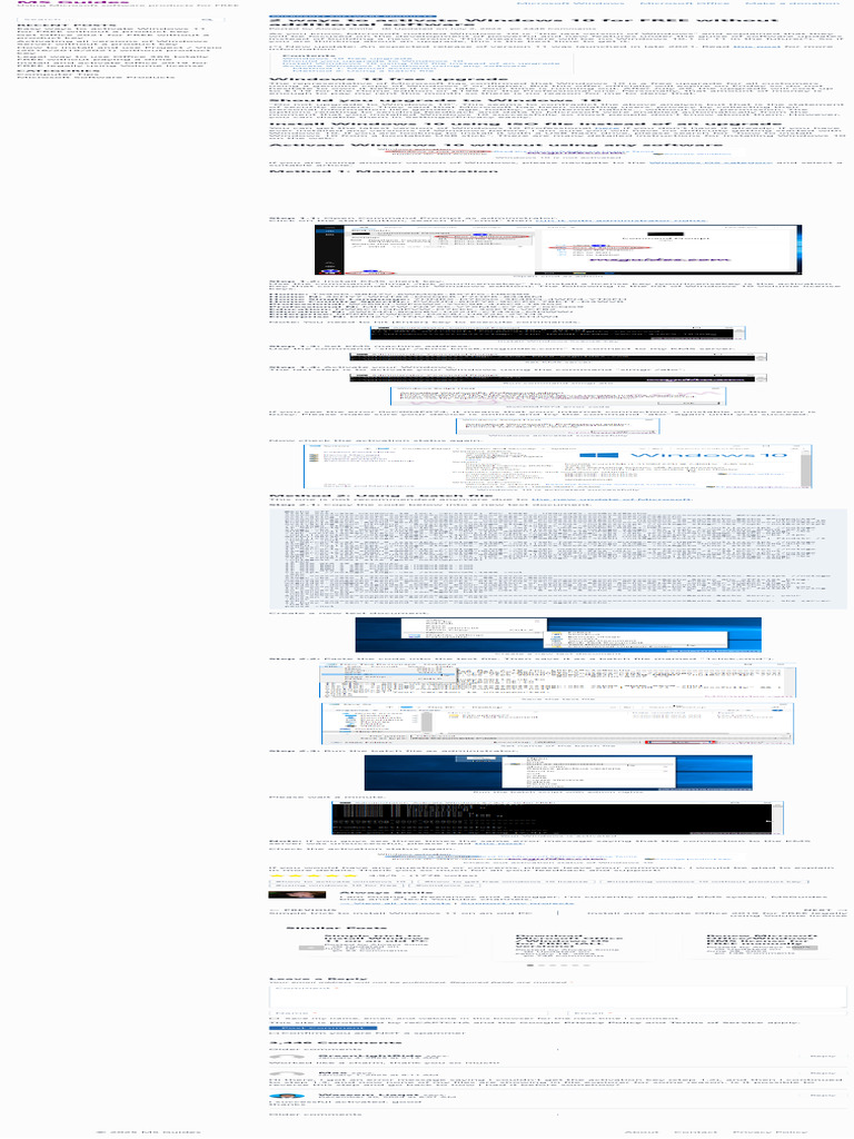Activate Windows 10 for Free Guide | PDF | Windows 10 | Microsoft Windows
