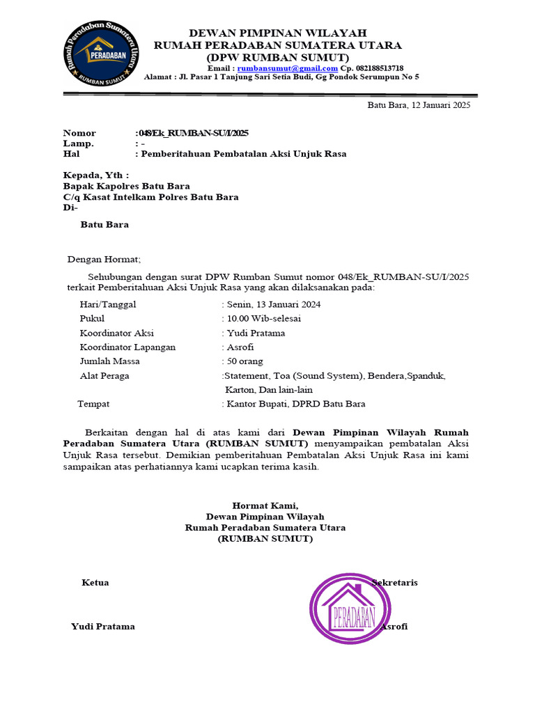 Pembatalan Aksi Perikanan Fix | PDF