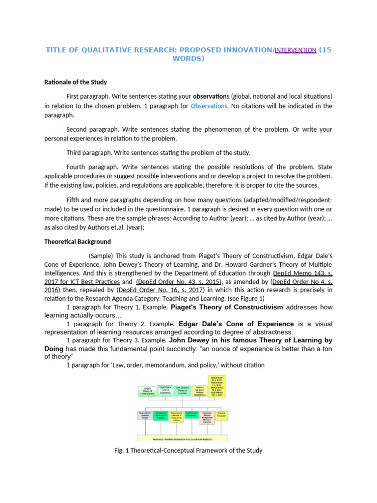 Teacher-Made-Qualitative-Research-Format | PDF | Constructivism (Philosophy Of Education) | Theory