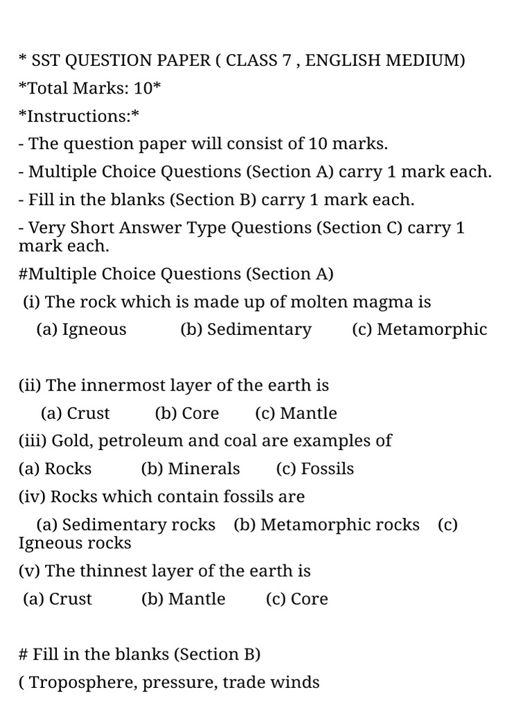 Classs 7th Second Formal Test 2.0 | PDF