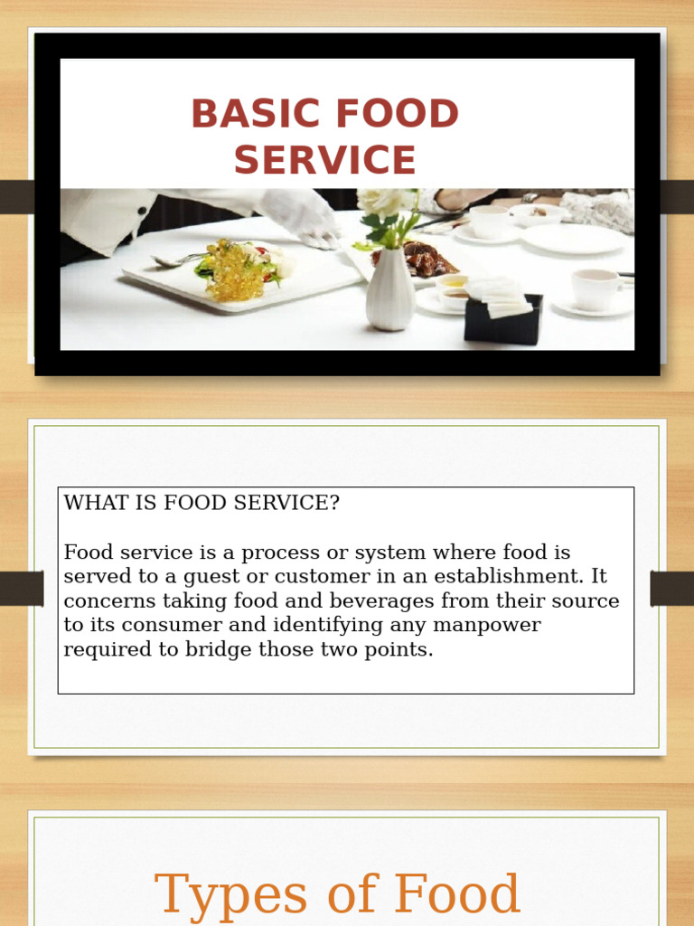 basic food service | PDF | Waiting Staff | Restaurants