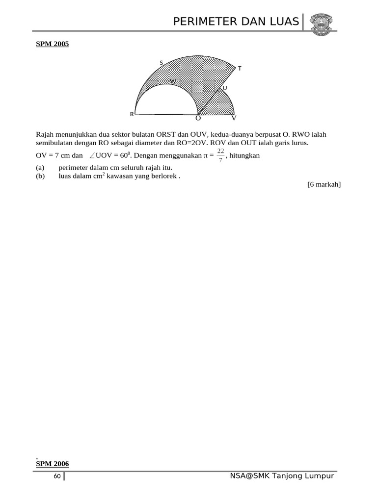 7 Modul Panitia Matematik - PERIMETER DAN LUAS | PDF