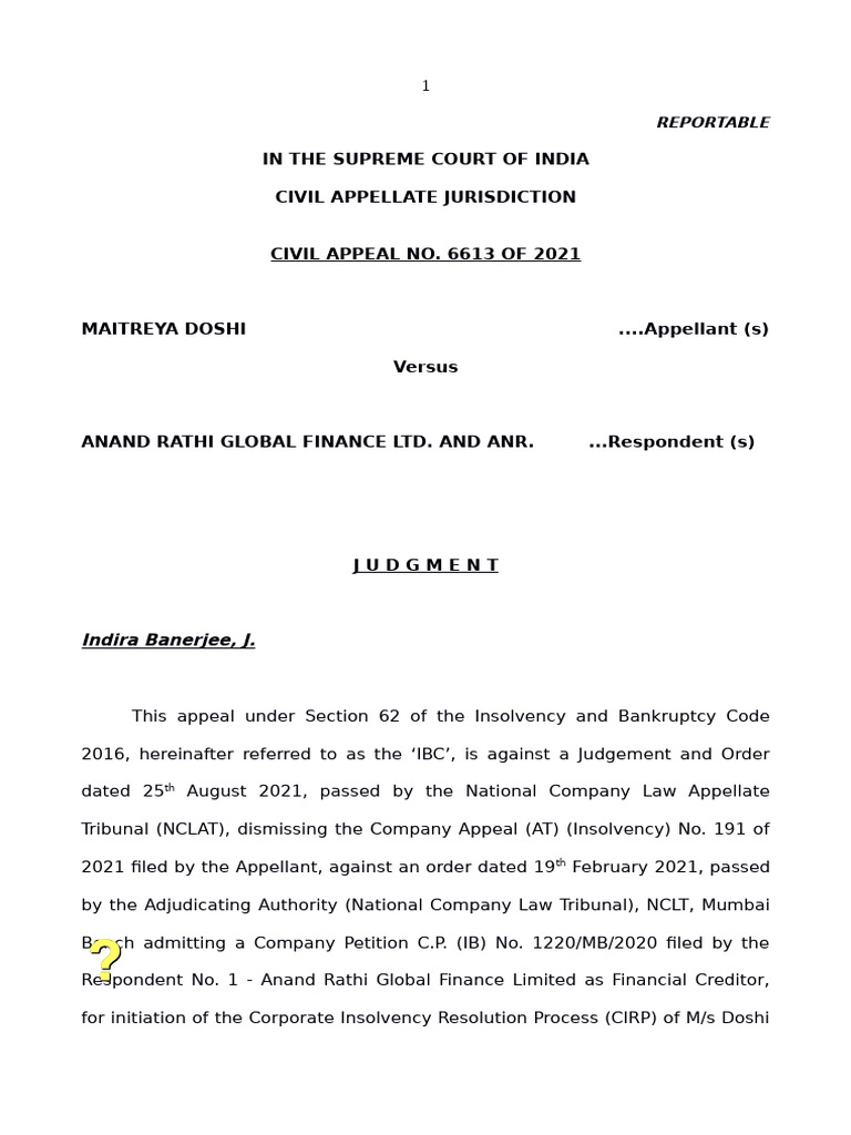 Maitreyi Doshi V Anand Rathi Global Finance LTD | PDF | Guarantee ...