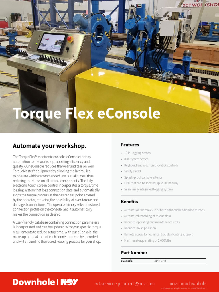 Torqueflex Econsole Flyer | PDF | Automation | Computing