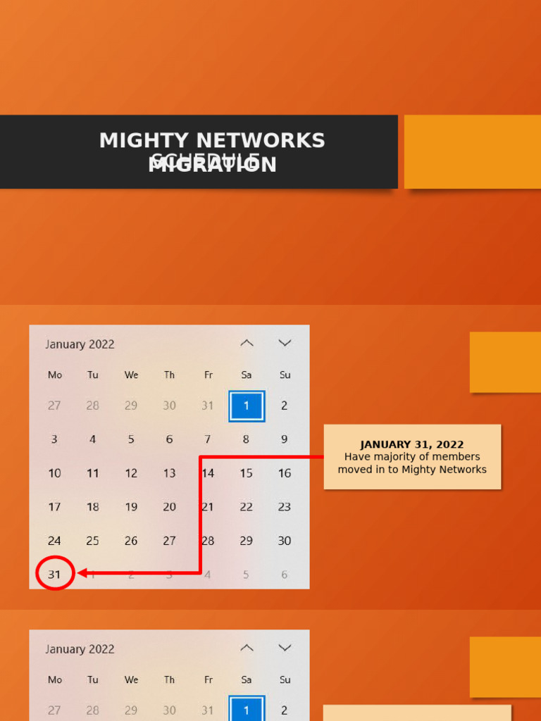 Mighty Networks Migration Schedule 2022 | PDF