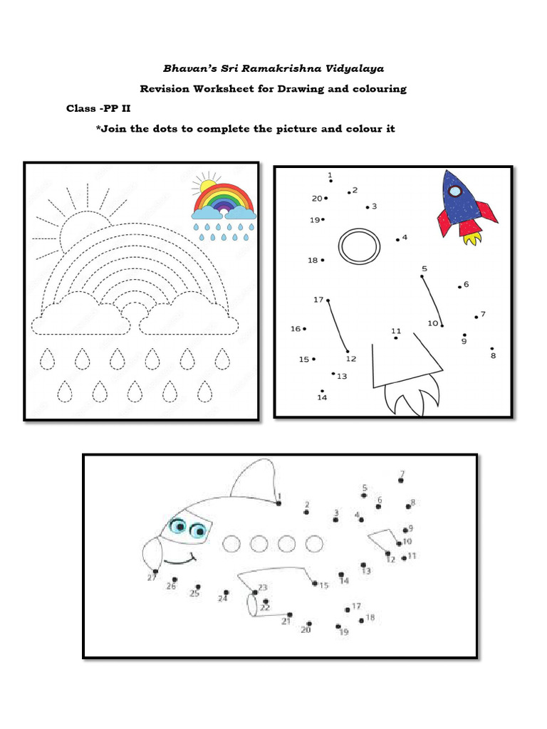 Drawing and Colouring Worksheet | PDF