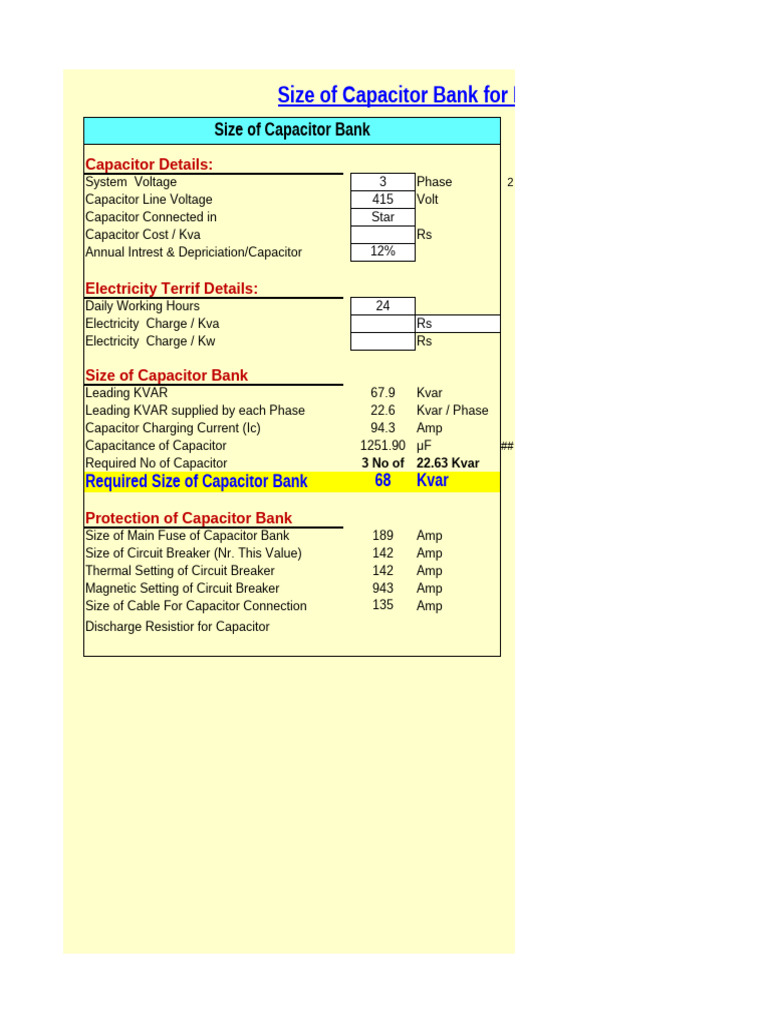APFC selection | PDF | Capacitor | Electric Power