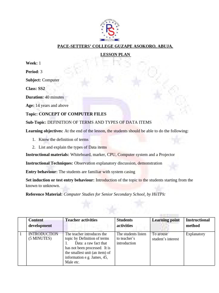 Ss 2 Second Term Lesson Plan | PDF | Graphical User Interfaces ...