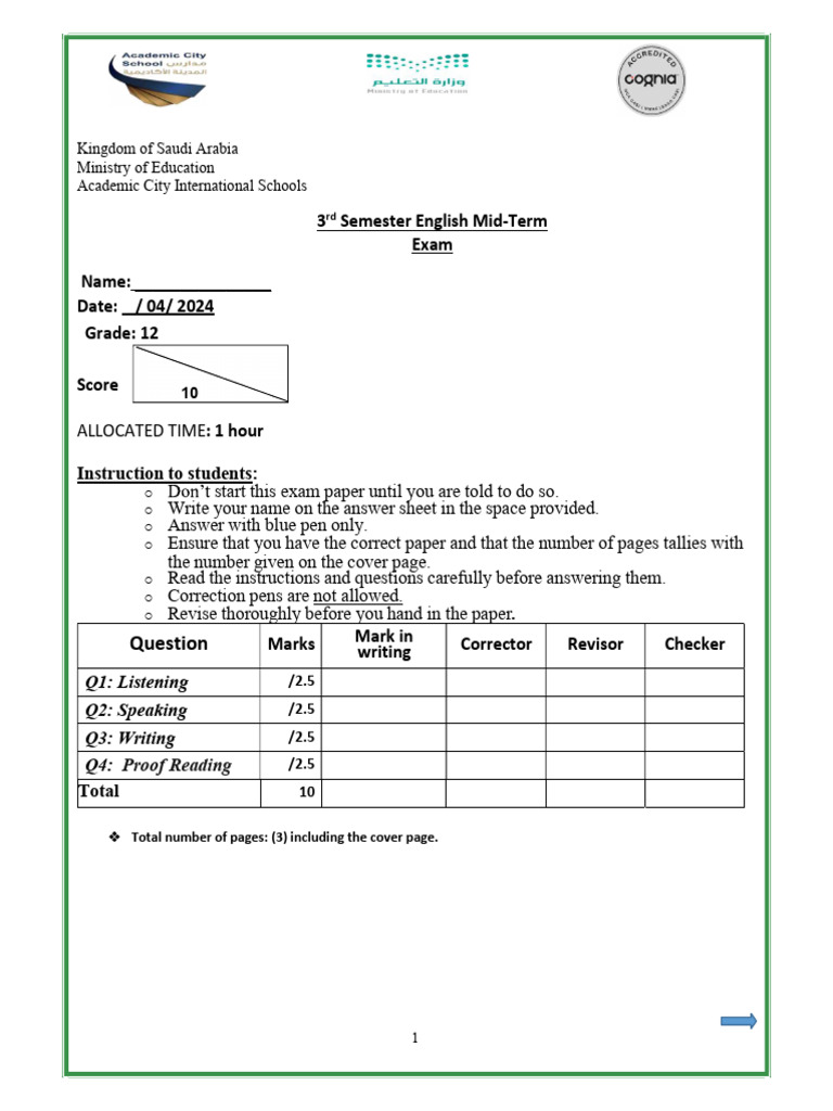 Grade 12 LN, SP, and WR MID-TERM EXAM | PDF