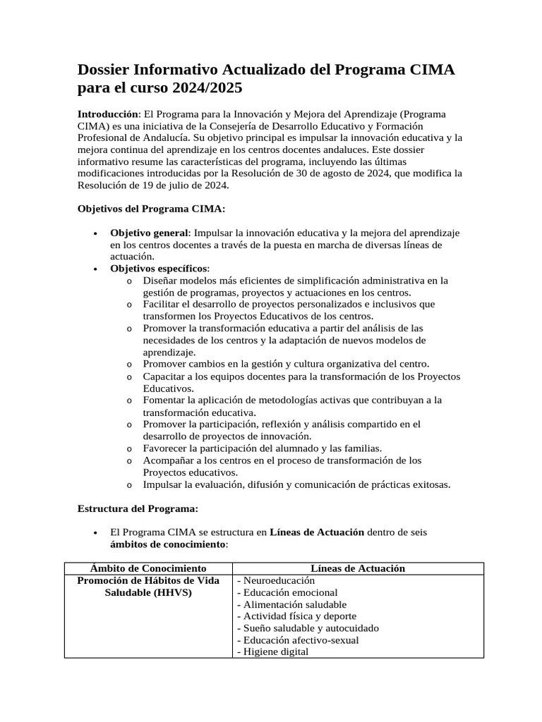 CIMA | PDF | Evaluación | Enseñando