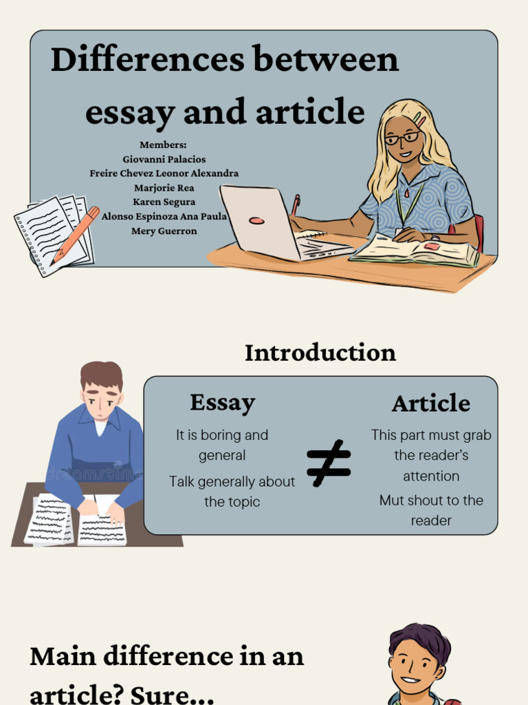 Differences Between Essay and Article | PDF