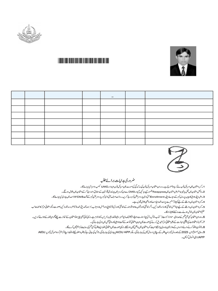 Roll No Mubeen Ahmad 2024 | PDF