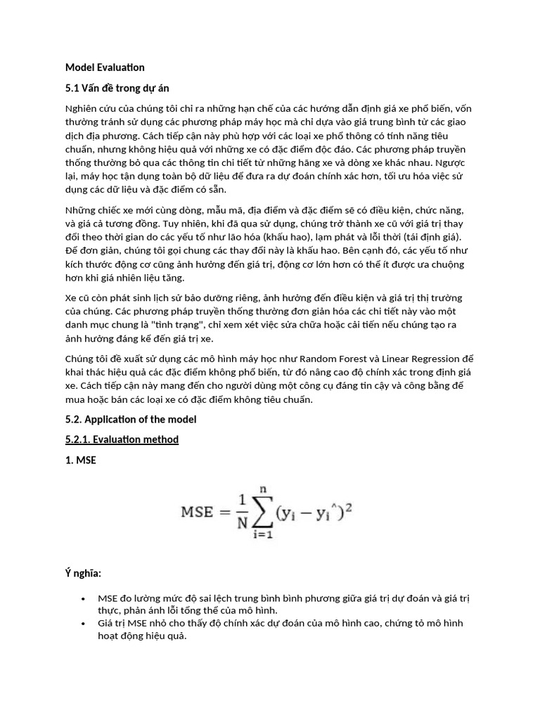 Model Evalution VN | PDF