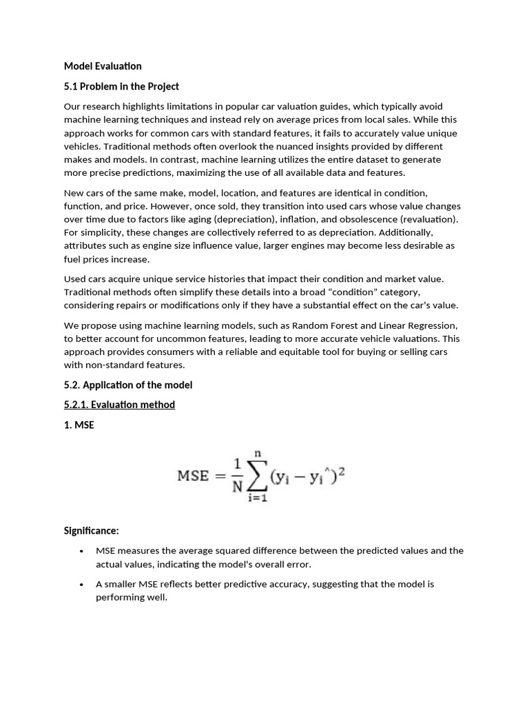 Model Evalution | PDF | Errors And Residuals | Mean Squared Error