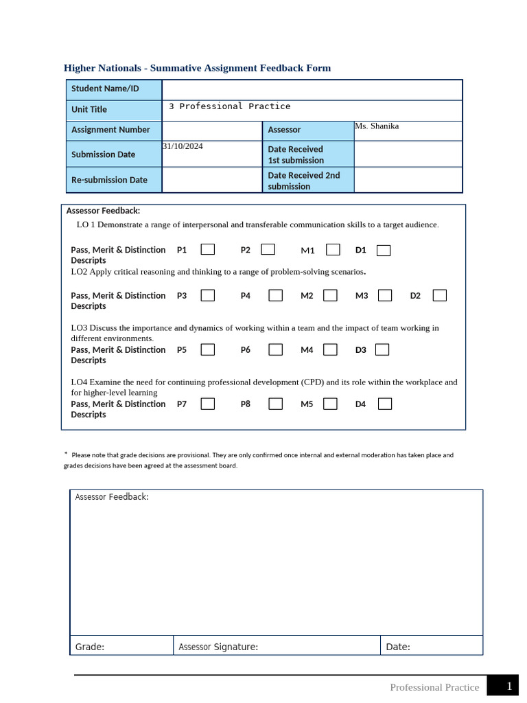 Amaan-Unit 03 Professional Practice Assignment - 2024 | PDF ...