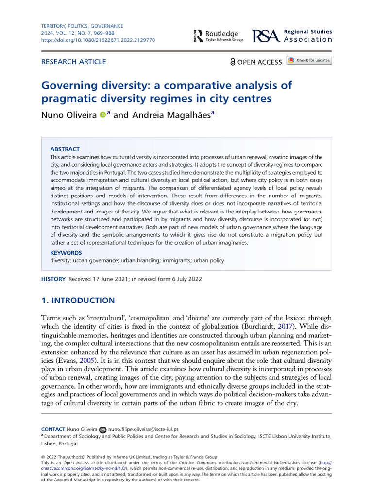 Governing Diversity - A Comparative Analysis of Pragmatic Diversity ...