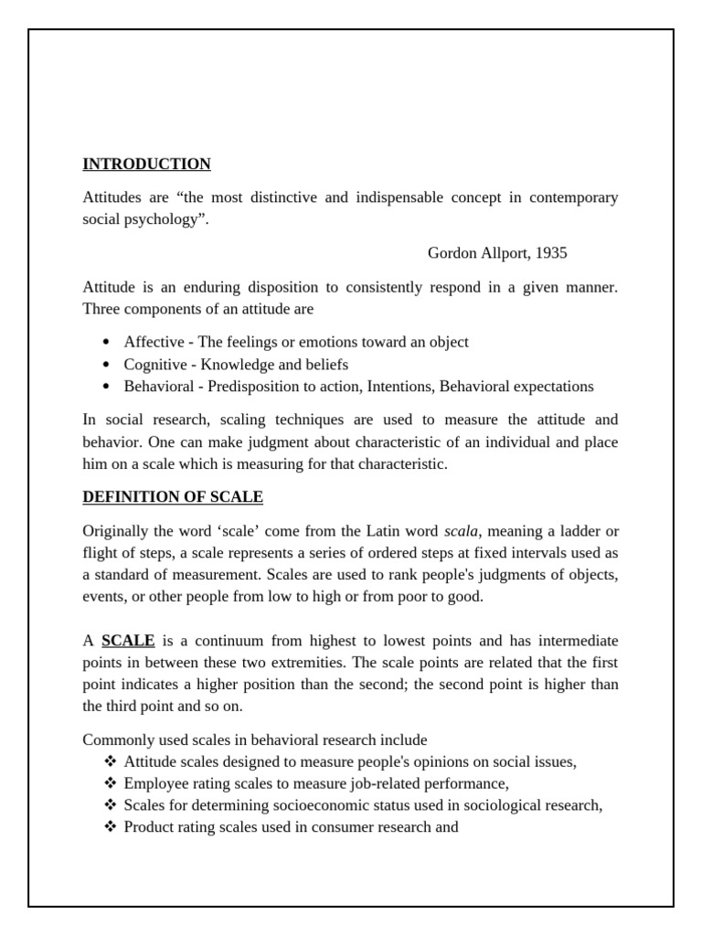 Attitude Scale | PDF | Attitude (Psychology) | Likert Scale