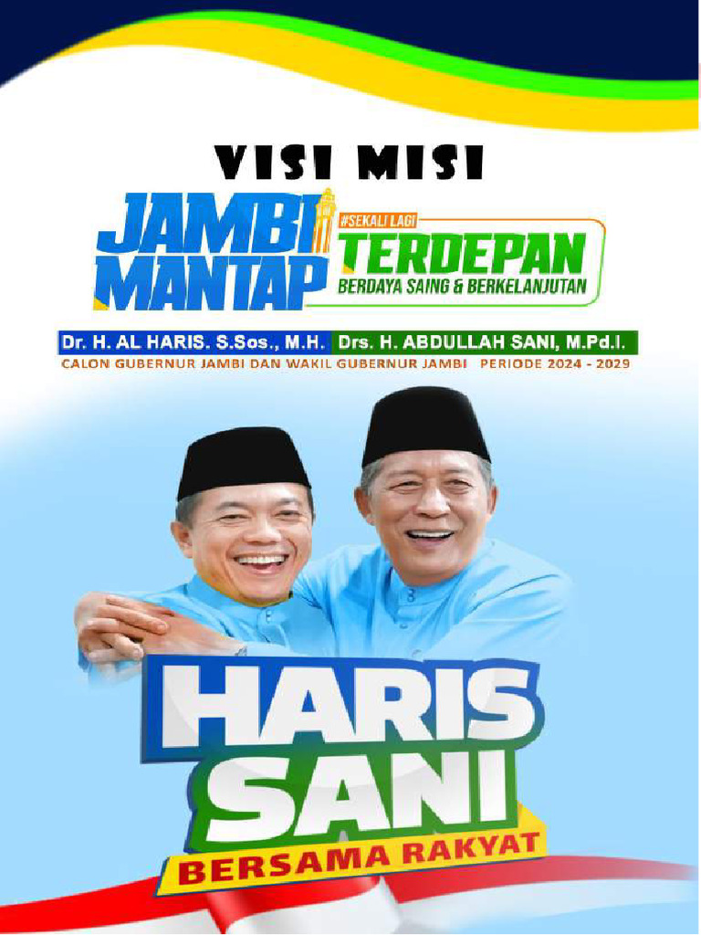 Visi Misi Calon Gubernur Dan Wakil Gubernur Alharis Dan Abdullah Sani | PDF