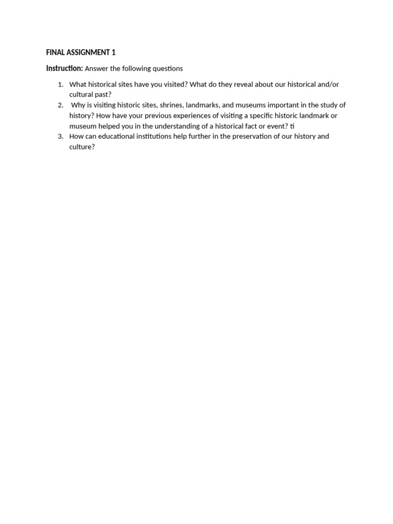 Final Assignment 1 Ge202 | PDF