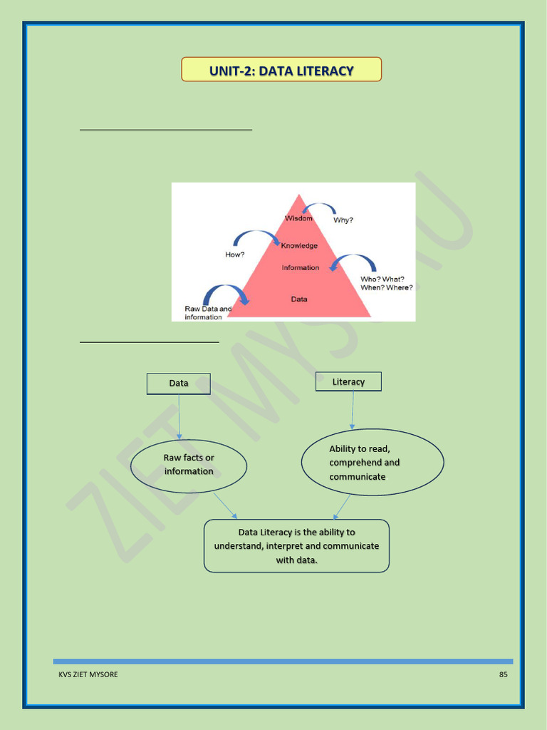 Class 9_AI STUDY MATERIAL,DATA LITERACY | PDF | Data | Computer Security