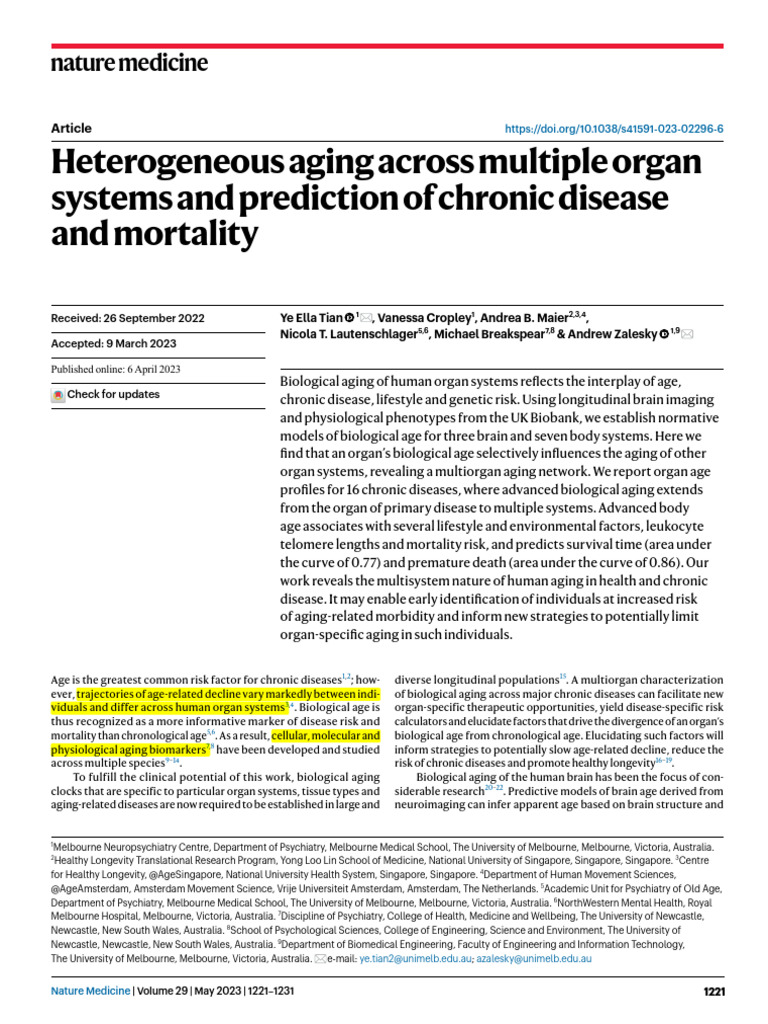 Aging Process | PDF | Blood Pressure | Ageing