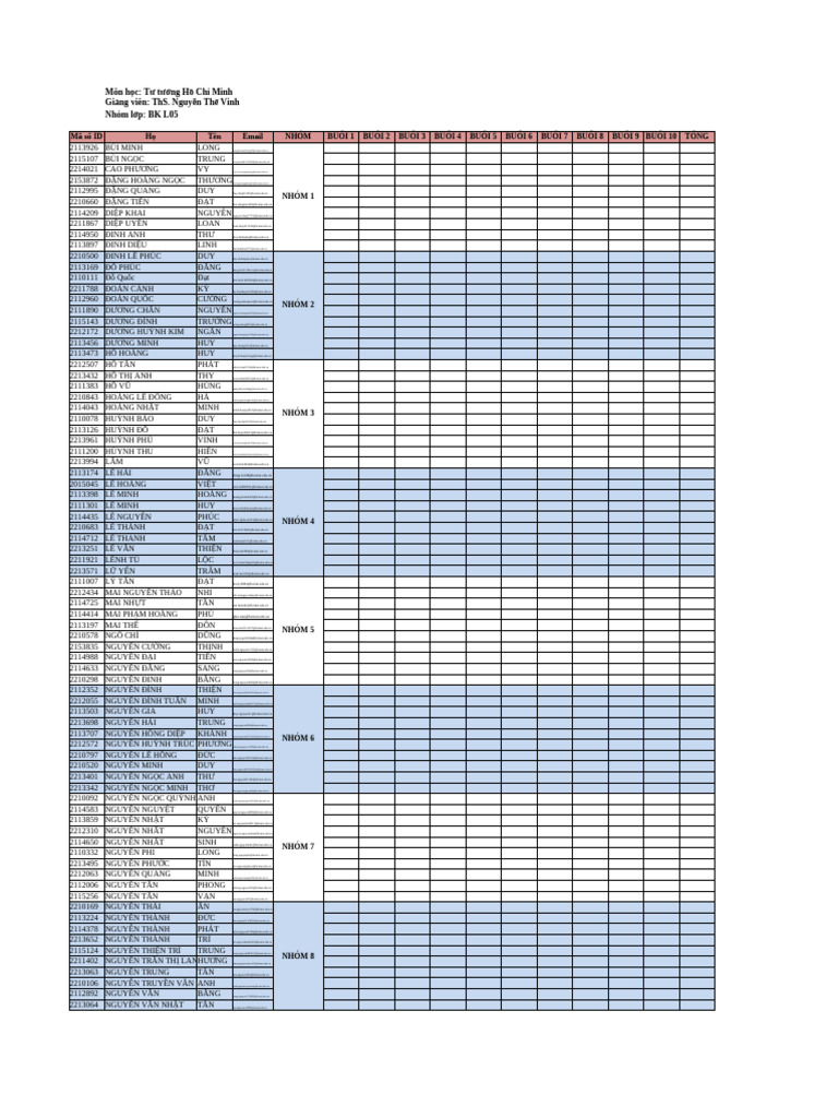 Môn Học: Tư Tưởng Hồ Chí Minh Giảng Viên: Ths. Nguyễn Thế Vinh Nhóm Lớp: Bk L05 | PDF