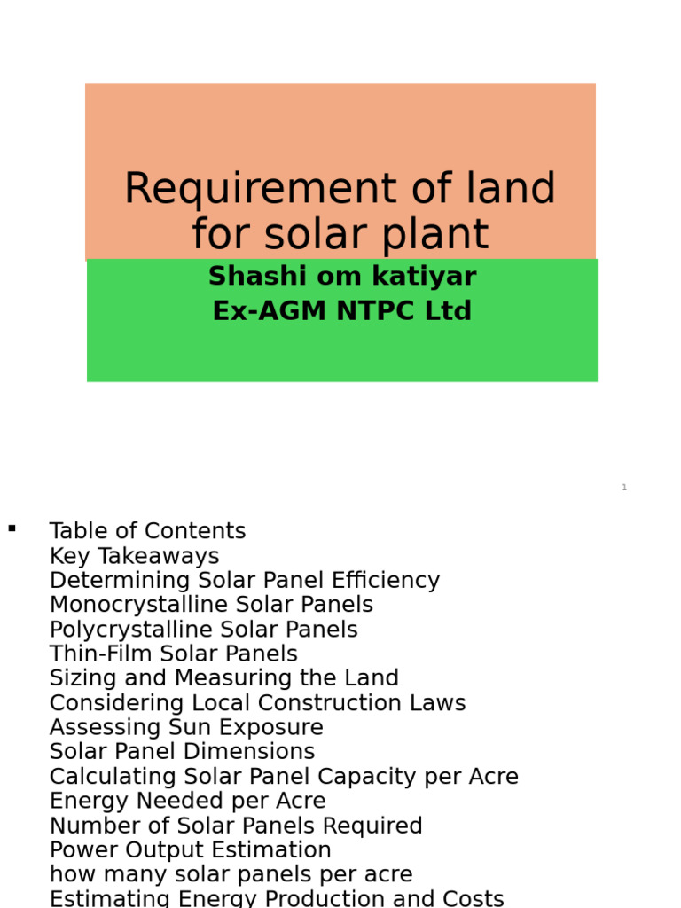Land Requirements for Solar Farms | PDF | Solar Panel | Photovoltaics