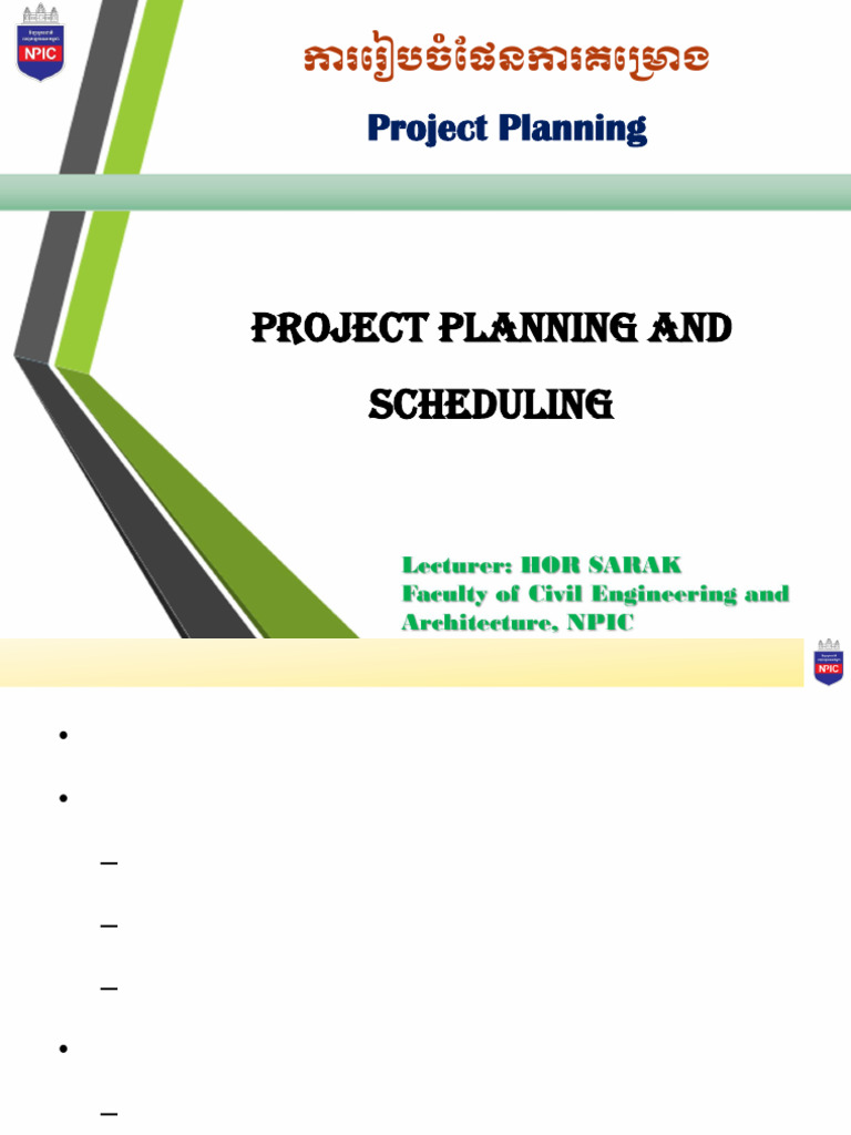 Project Planning and Scheduling | PDF