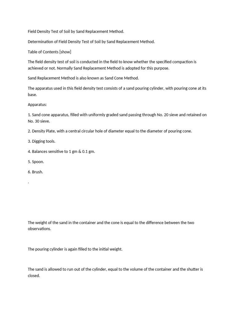Field Density T-WPS Office | PDF | Density | Natural Materials
