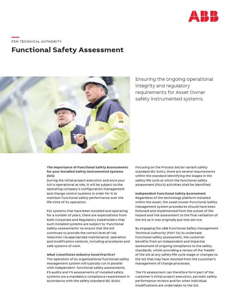 Functional Safety Assessment | PDF | Safety | Business