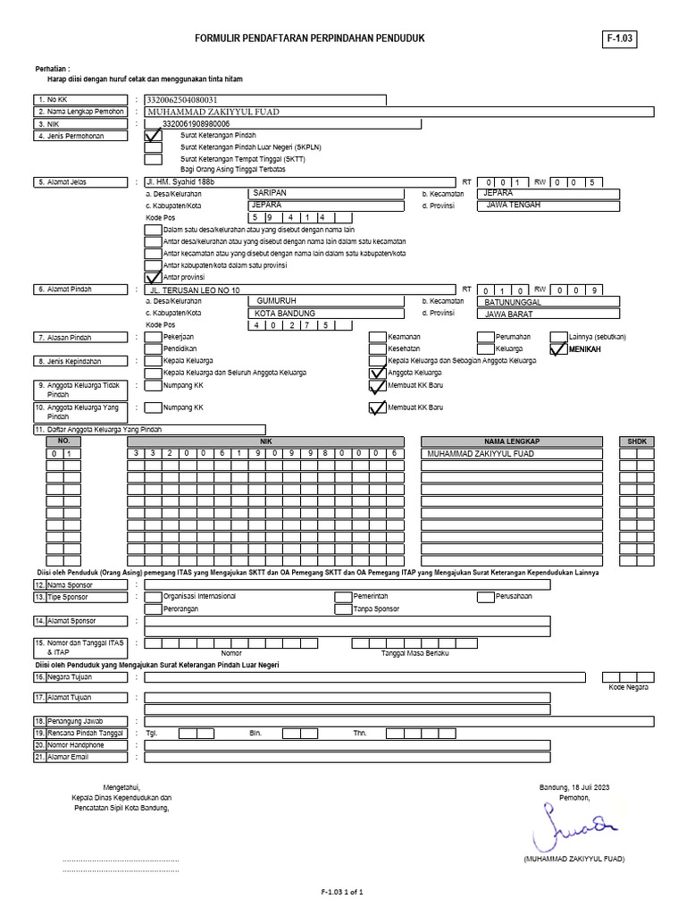 FORMULIR_F-1.03_PENDAFTARAN_PERPINDAHAN_PENDUDUK | PDF
