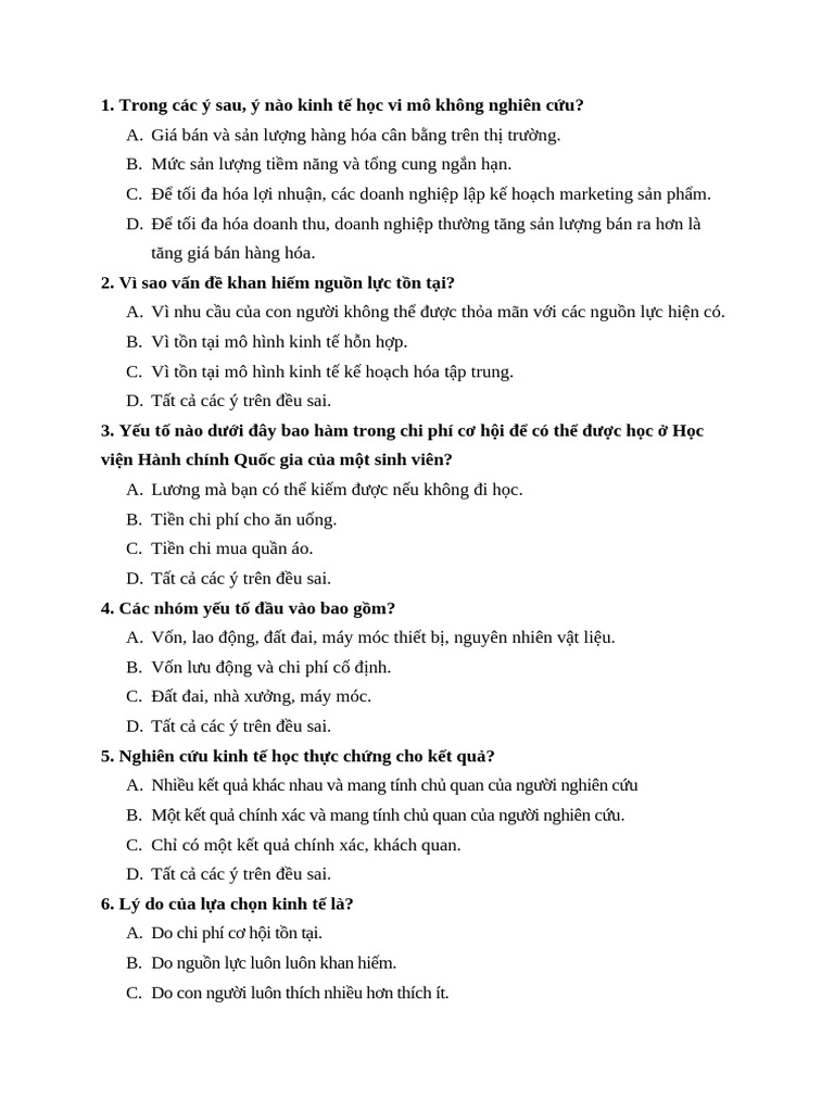 TN C1 - Tổng Quan KTH | PDF