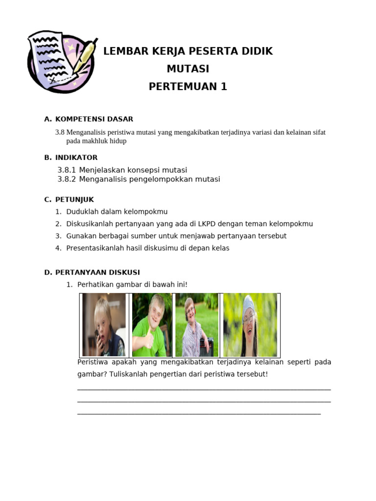 LKPD Pertemuan 1 | PDF