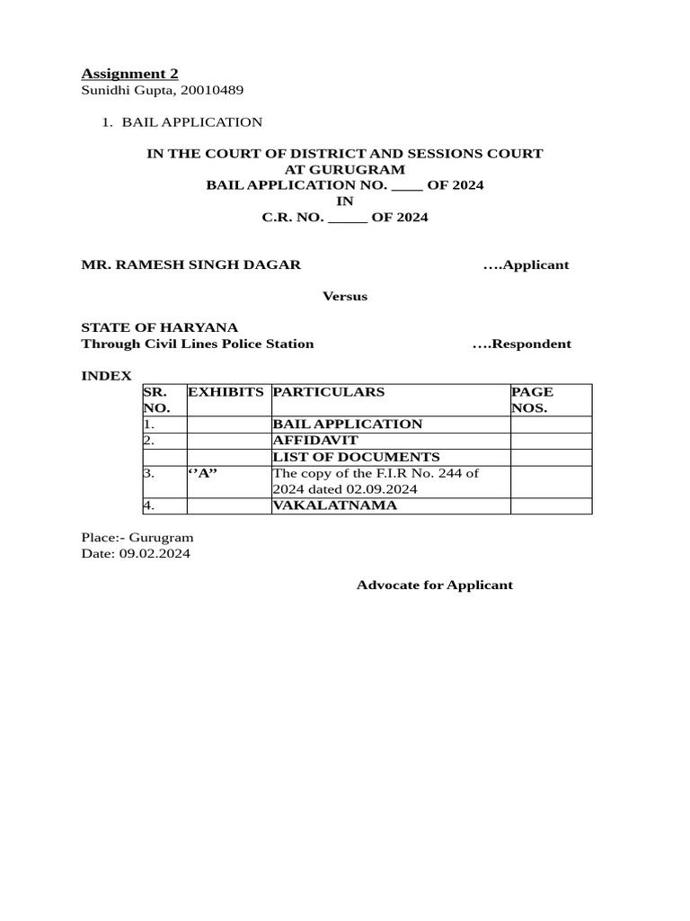 Suit Format | PDF | Bail | Acquittal
